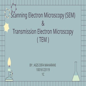 Scanning Electron Microscopy (SEM) & Transmission Electron Microscopy (TEM) | PPTX
