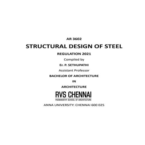 Iii design-of-steel-structures-unit-2 | PDF