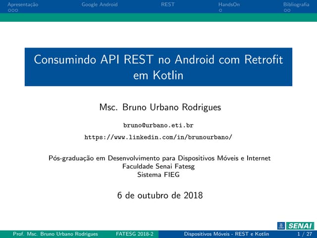 Consumindo Api Rest No Android Com Retrofit2 Em Kotlin Ppt 4267