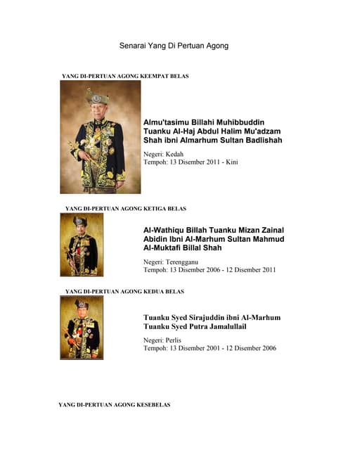Susunan gambar agong | PPT