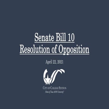 Senate Bill 10 Resolution | PPTX