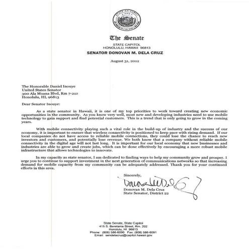 Senator donovan dela cruz letter copy | PDF