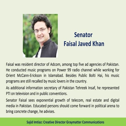 Senator Faisal Javed Khan | PPT