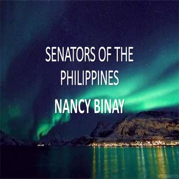 SENATOR Nancy Binay.pptx | Civic affairs | Politics