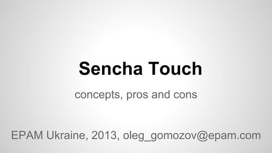 MVC In Sencha Touch | PPT