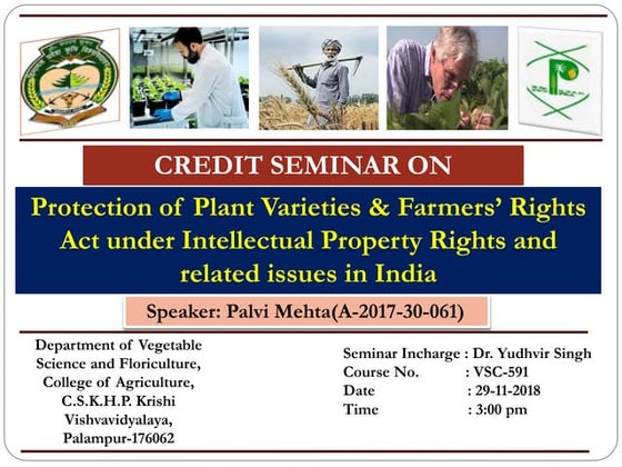 Plant Breeders' Rights | PPTX | Agriculture | Industries