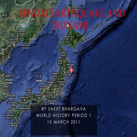 Sendai earthquake and tsunami | PPTX