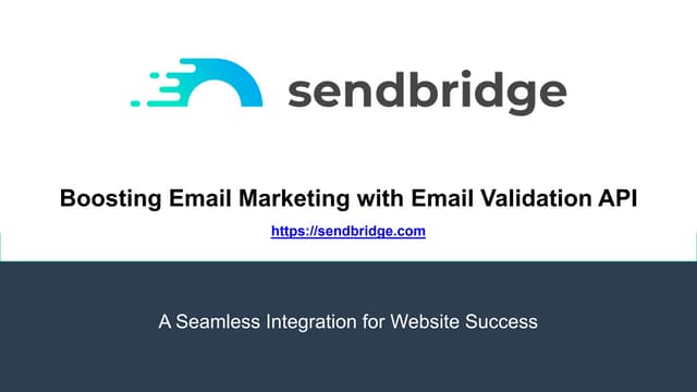 Boosting Email Marketing With Email Validation Api Ppt