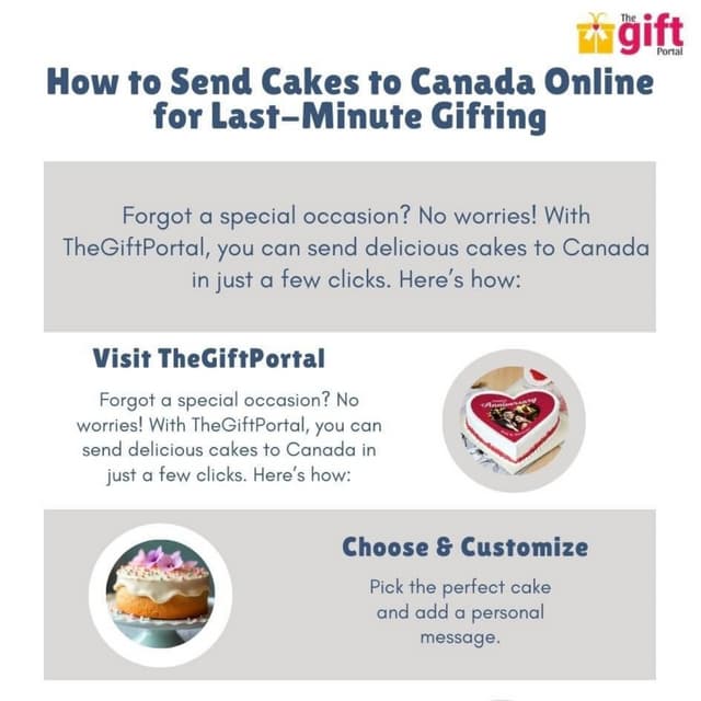 Enjoy Delicious Cake: Send Cakes to Canada Online from TheGiftPortal | PDF