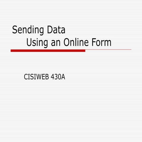 Sending data in cgi | PPT