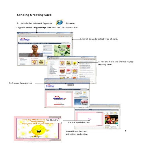 Sending greeting card | DOC