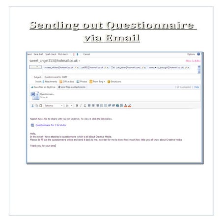 Sending out Questionnaire via Email | ODT