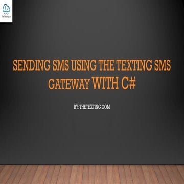 Sending sms using the texting sms gateway with c# | PDF