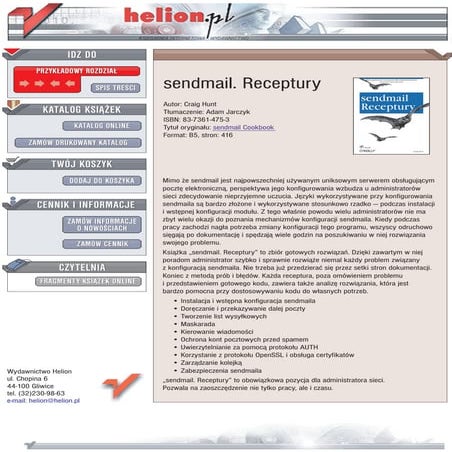 sendmail. Receptury | PDF