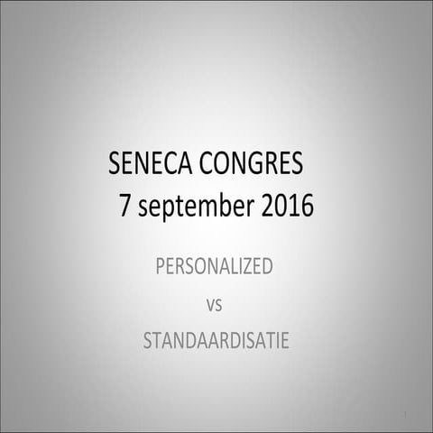 Seneca congres 2016 pres. van Rijn | PPT