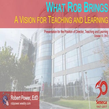 A Vision for Teaching and Learning | PPTX | Professional School ...