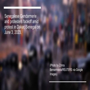 Senegalese Gendarmerie and protesters faceoff amid protest | PPT