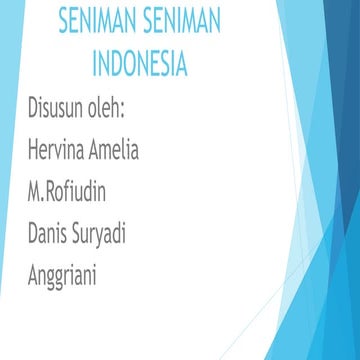 Seniman seniman indonesia | PPTX