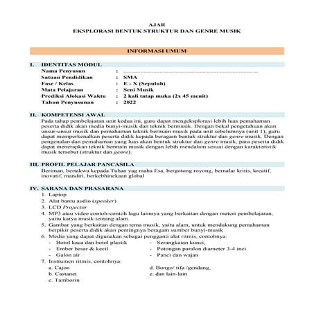 Seni Musik Unit 2 - Eksplorasi Bentuk Struktur dan Genre Musik.docx