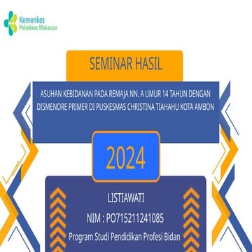 Senin, 19 Agustus , Pukul 08.50 WIT Menjelaskan pada pada pasien bahwa ...