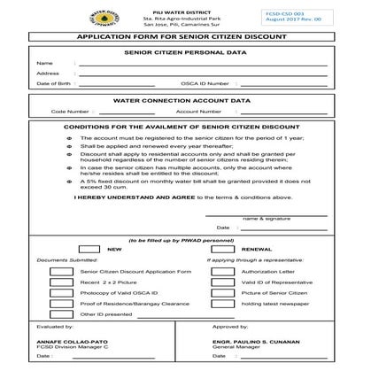 Senior citizens-discount | PDF | Water Services | Home Utilities
