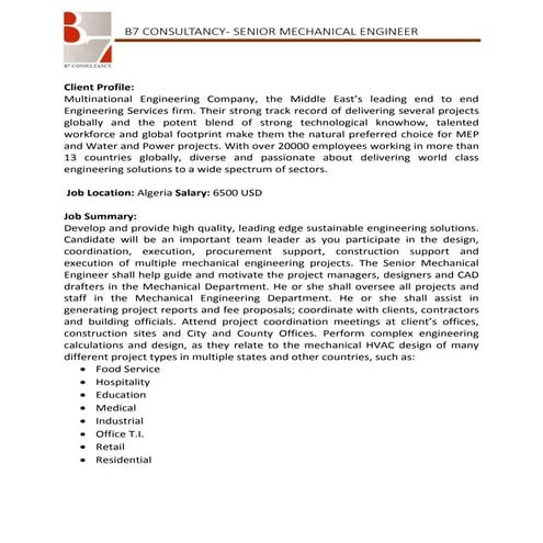 Senior infrastructure engineer | DOC