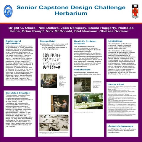 Senior Capstone Design Challenge - Herbaria | PPT