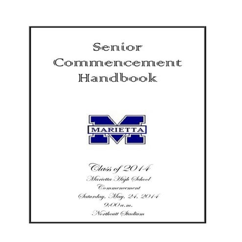 Senior commencement handbook | PDF