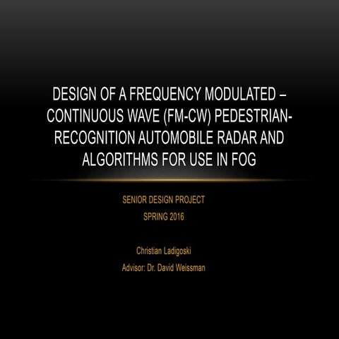 Senior design final presentation master | PPTX