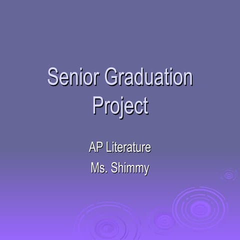 Senior graduation project pp | PPT