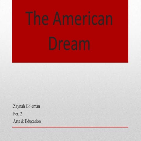 The american dream | PPTX