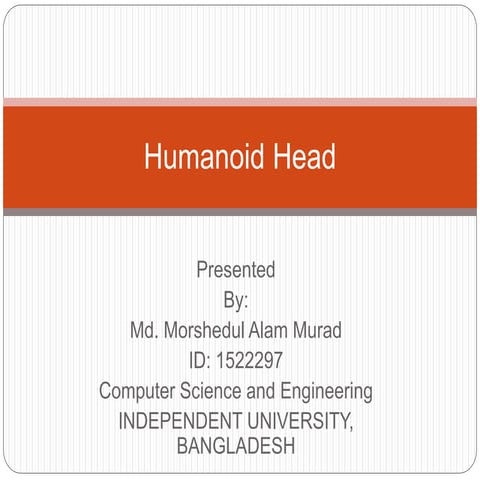 Humanoid Robotics (Head), Senior Project.pptx