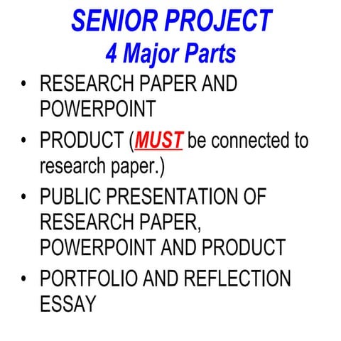 Oak Hill's Senior Project Overview PPT#1 | PPT