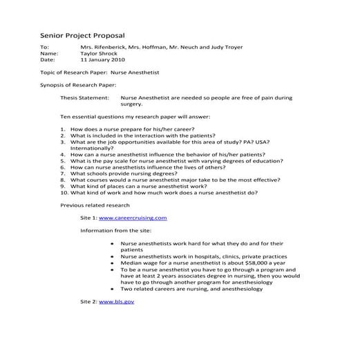 Senior Project Proposal | DOCX