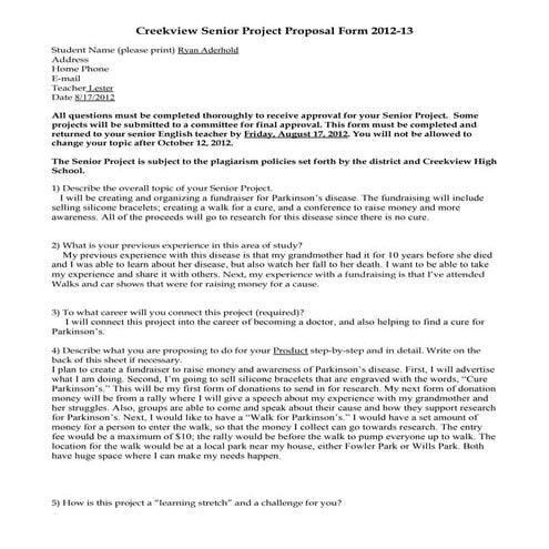 Senior Project Proposal | PDF