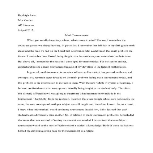 Senior Project Speech | PDF