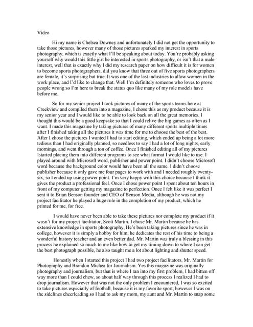 Senior project letter to the judges | PDF