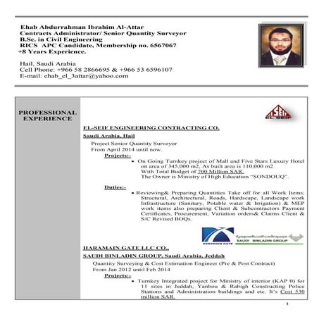 Senior quantity surveyor/Contracts administrator | PDF