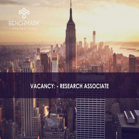 Senior research associate vacancy | PDF