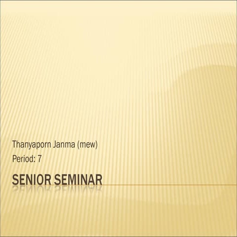 Senior seminar | PPT