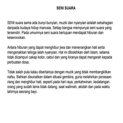 Seni Suara | PPT