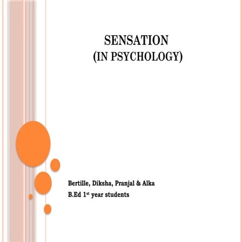 Sensation presentation on aspects of impulses | PPTX