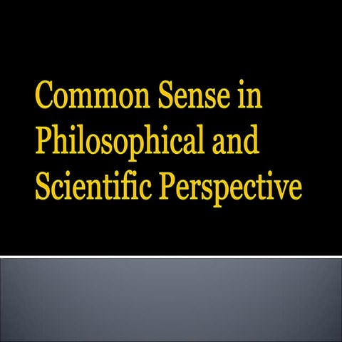 Common Sense | PPT