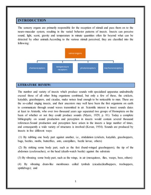 Sense organs of insects and their structure | PPTX