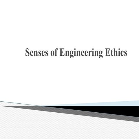 senses of engineering ethics.pdf for engineerign studnets | PDF