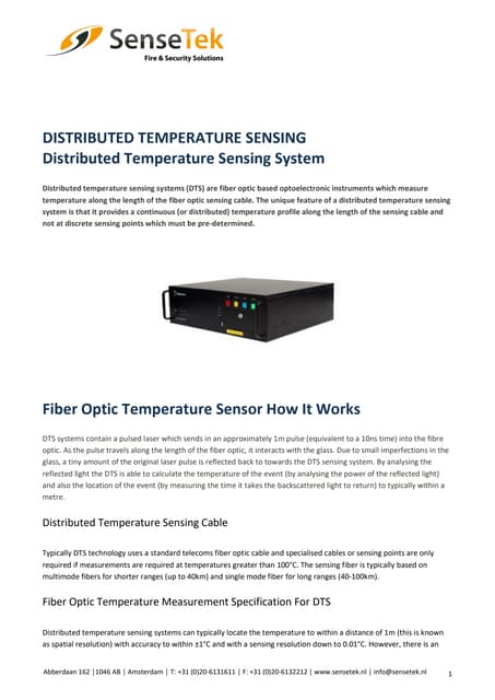 SenseTek Bandweaver Brochure Branddetectie | PDF