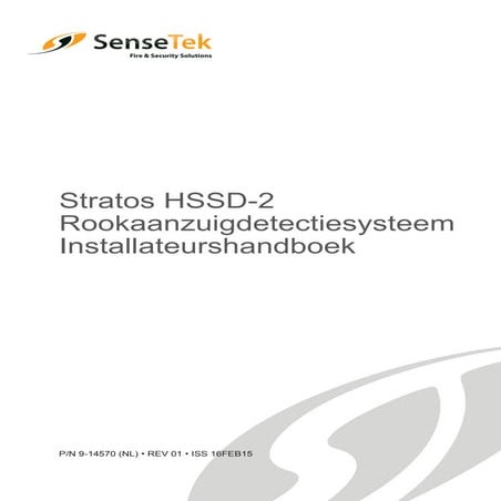 SenseTek Stratos HSSD2 handboek | PDF