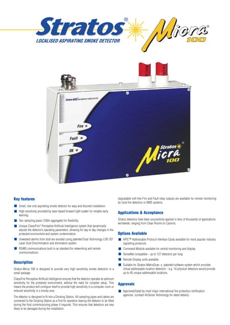 SenseTek Stratos Micra 25 datasheet | PDF