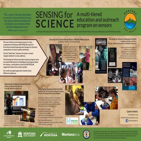 Sensing for Science: A poster for the NSF EPSCoR National Conference | PDF