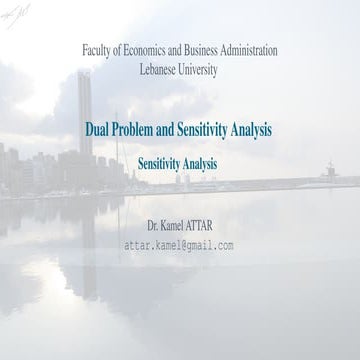 Operations Researchsensitivity Analysis Ppt